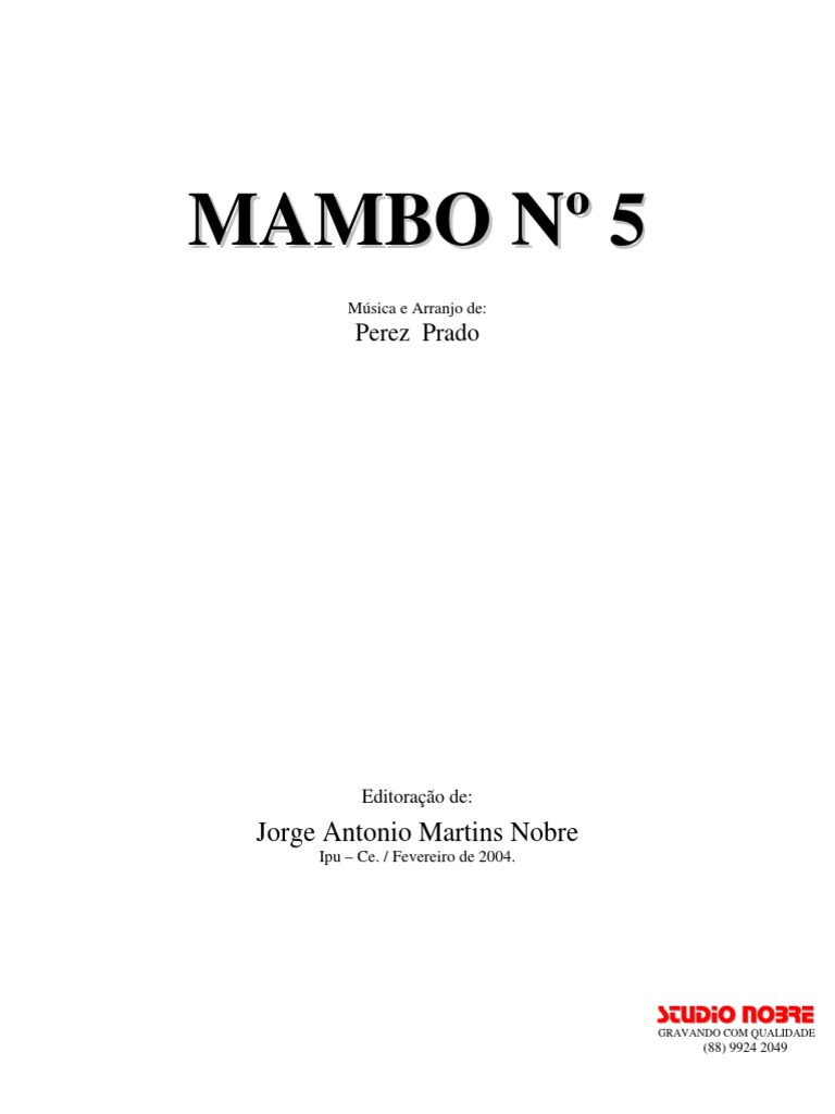 Partitura Banda-MAMBO 5 | PDF | Orchestre | Éléments de la musique
