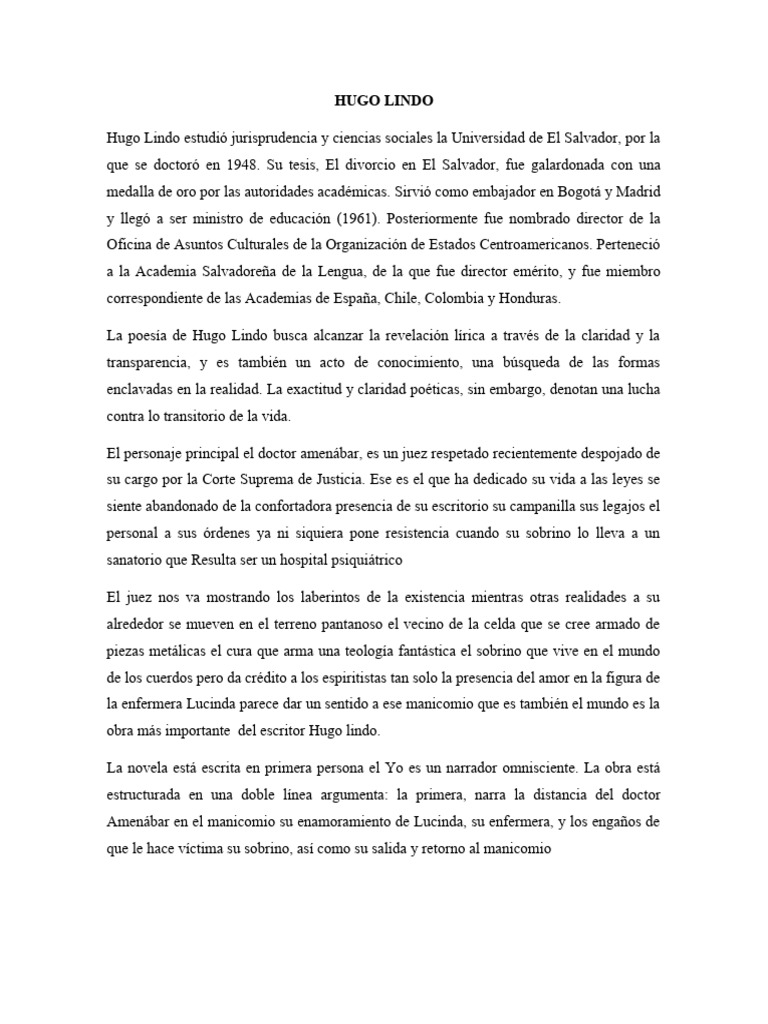 Hugo Lindo | PDF