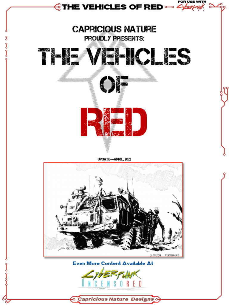 Vehicles of Cyberpunk Red Guide | PDF