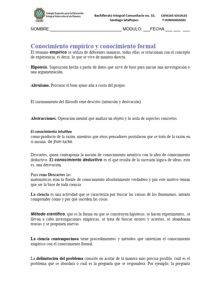 Conocimiento empírico y conocimiento formal_083733_084019 | PDF