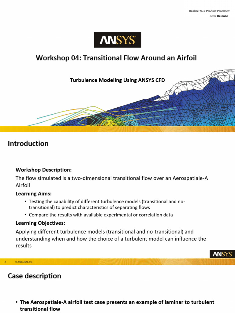 Fluent Turbulence 190 WS04 TransitionAirfoil | PDF