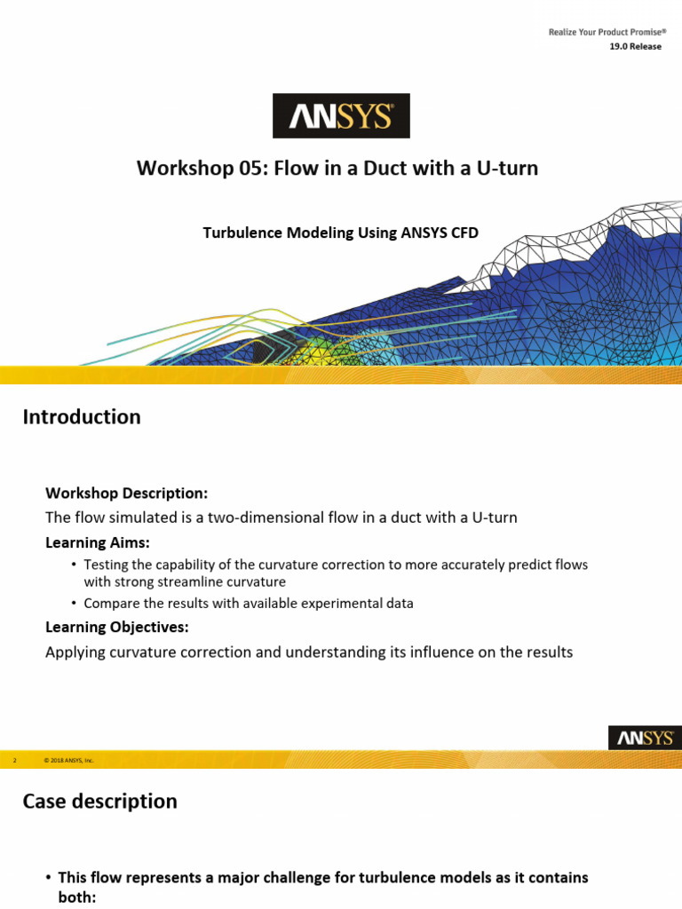 Fluent Turbulence 190 WS05 UBend CC | PDF