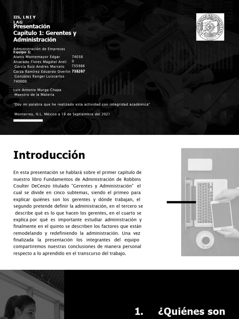 Capítulo 1 Gerentes y Administración | PDF | Relaciones personales ...
