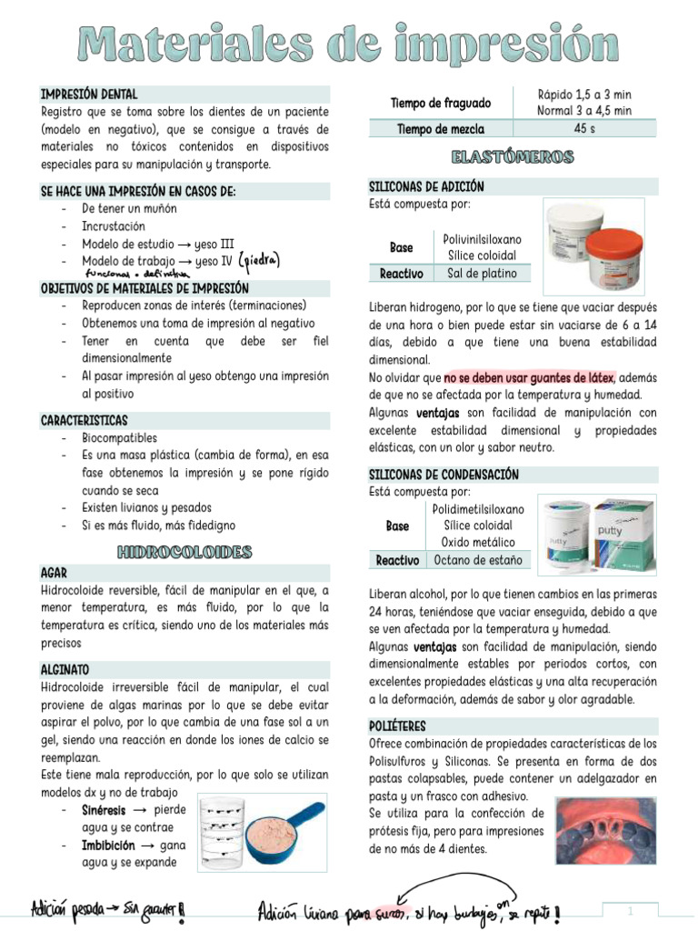Materiales de Impresión | PDF | Silicona | Materiales