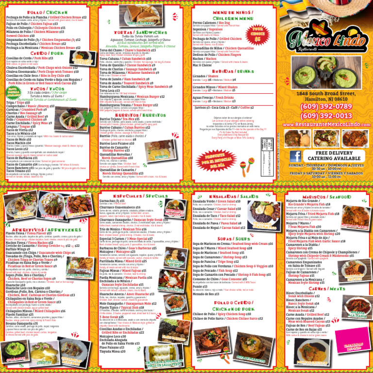 Menu | PDF | Mexican Cuisine | Burrito