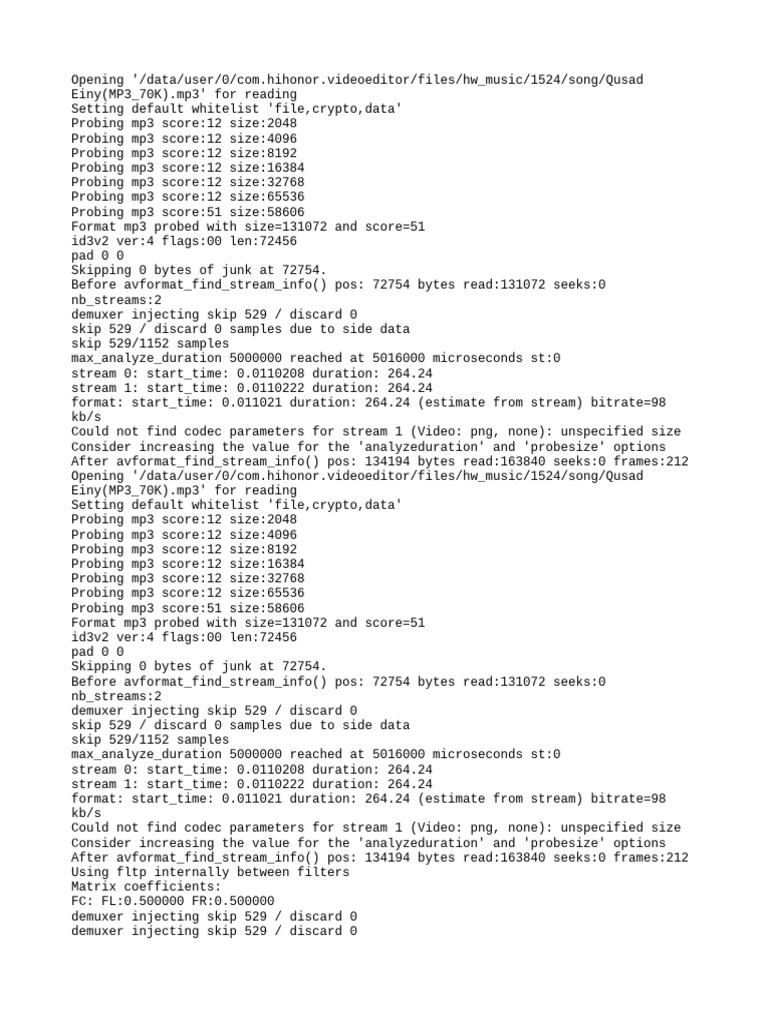 Av Log | PDF | Mp3 | Multimedia