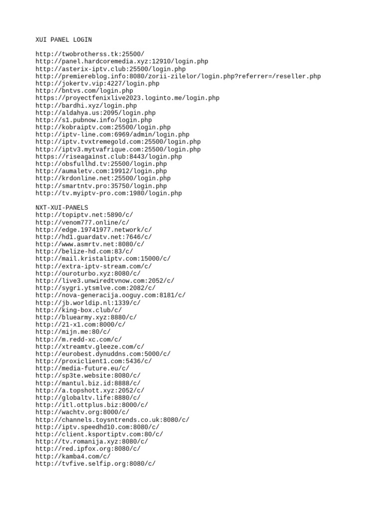 Panels Xui NXT Xui Login | PDF