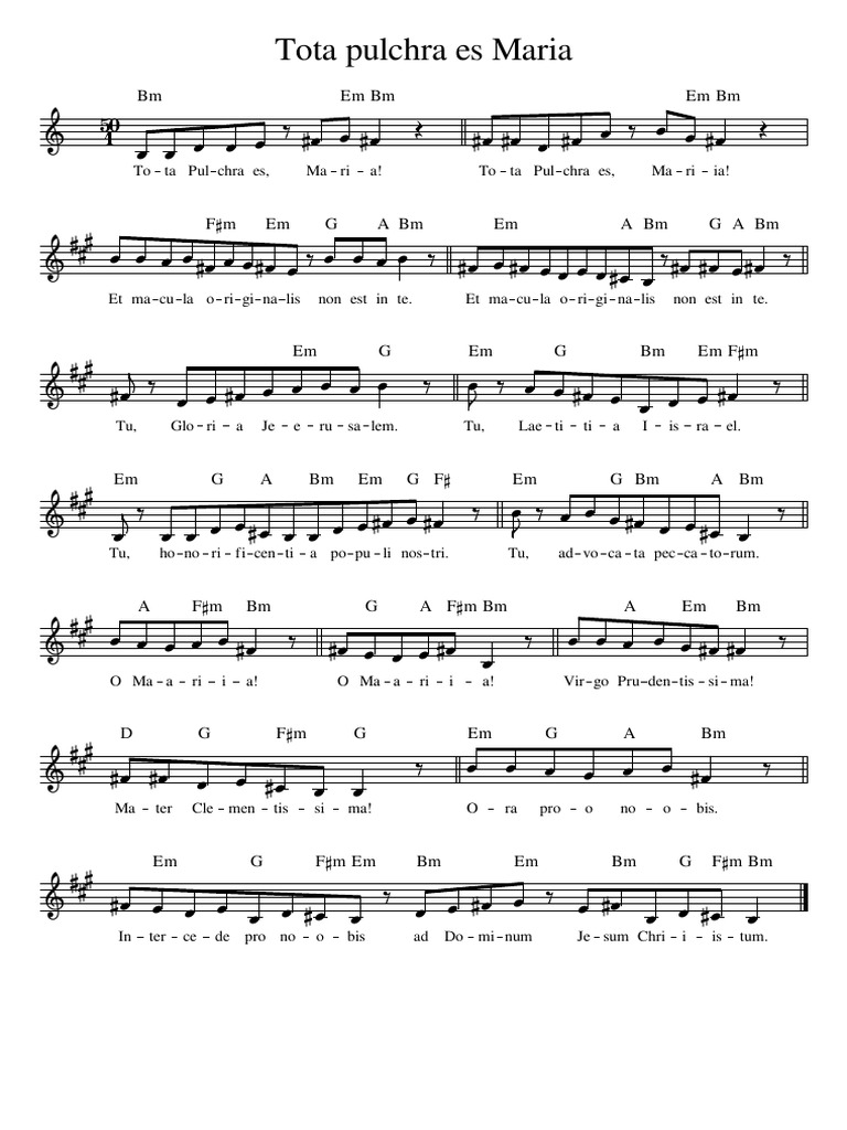01 Tota Pulchra Es Maria BM | PDF