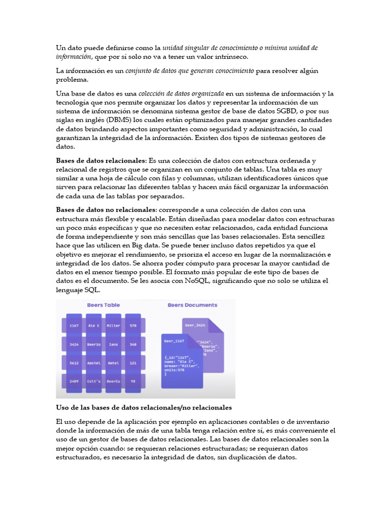 Curso de Diseño de Base de Datos | PDF
