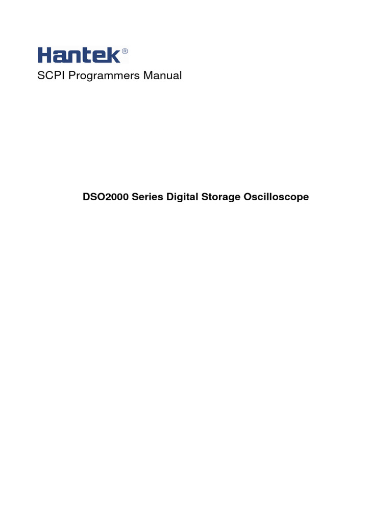 DSO2000 Series SCPI Programmers Manual | PDF | Electrical Engineering ...
