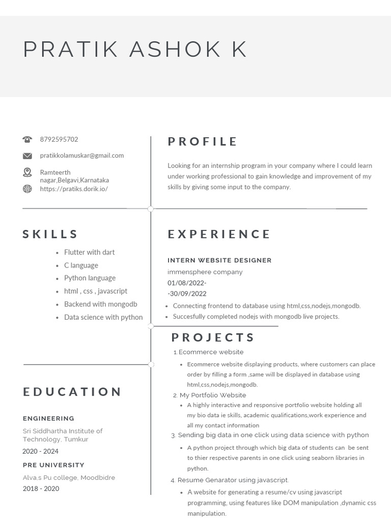 Pratik's Resume | PDF