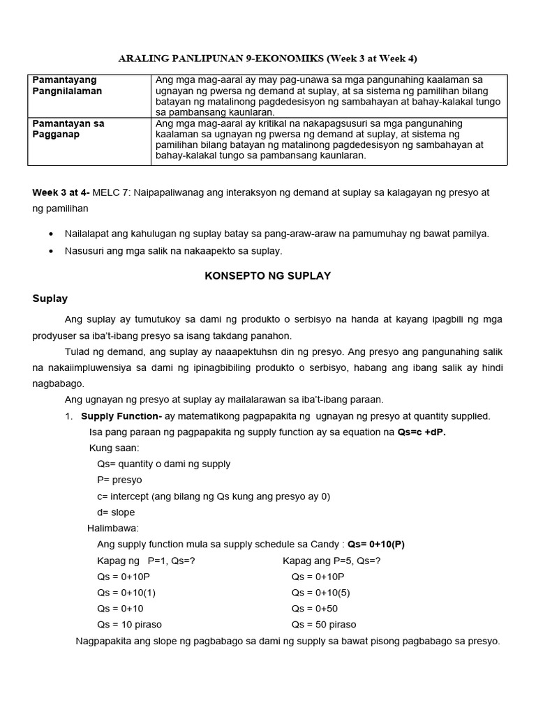 Learners Packet 2nd Quarter Week 3 and 4 FINAL | PDF