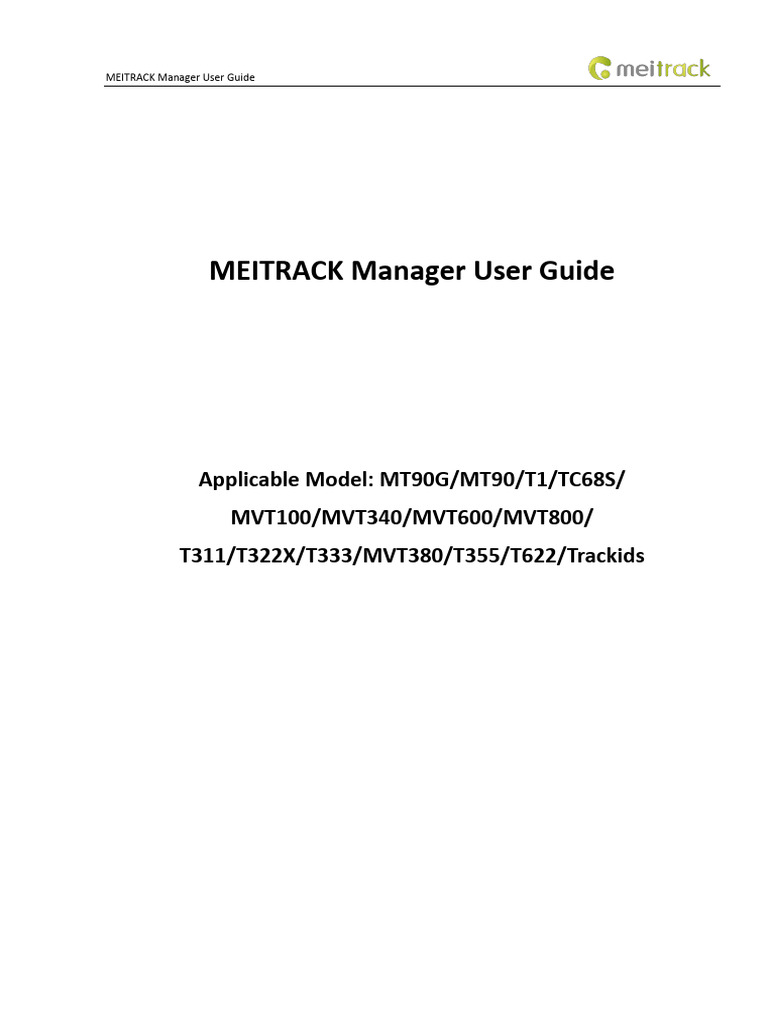 Meitrack Manager User Guide Pdf
