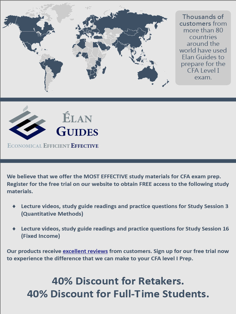 Elan Cfa Level 1 2012 Formula Sheet | PDF