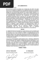 Ejemplo de Acta Administrativa Por Falta de Respeto | PDF