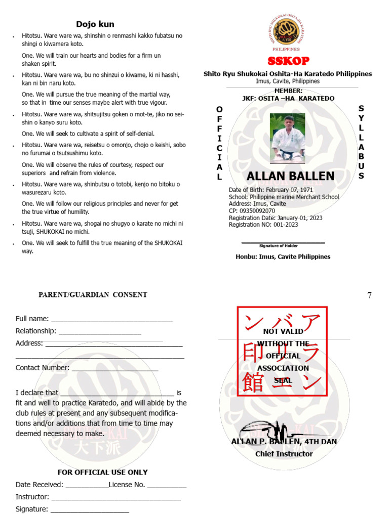 Registration-Booklet Ssokp | PDF