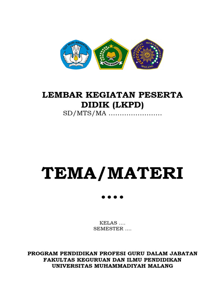 Template Lembar Kerja Peserta Didik | PDF