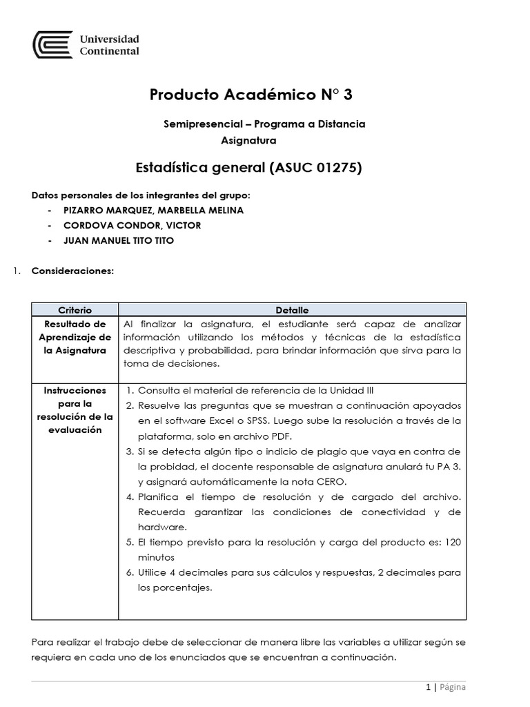 Modelo Producto Académico 3 | PDF