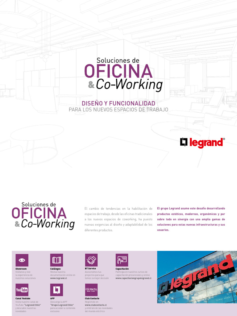 Brochure Oficinas y Coworking | PDF | USB | Fibra óptica