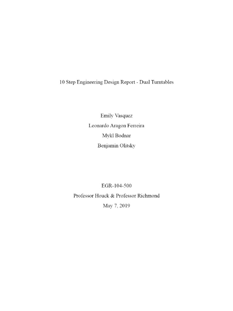 Engineering Design Project | PDF