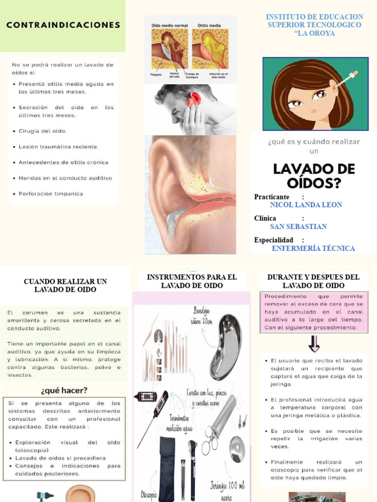 Triptico Lavado de Oido | PDF