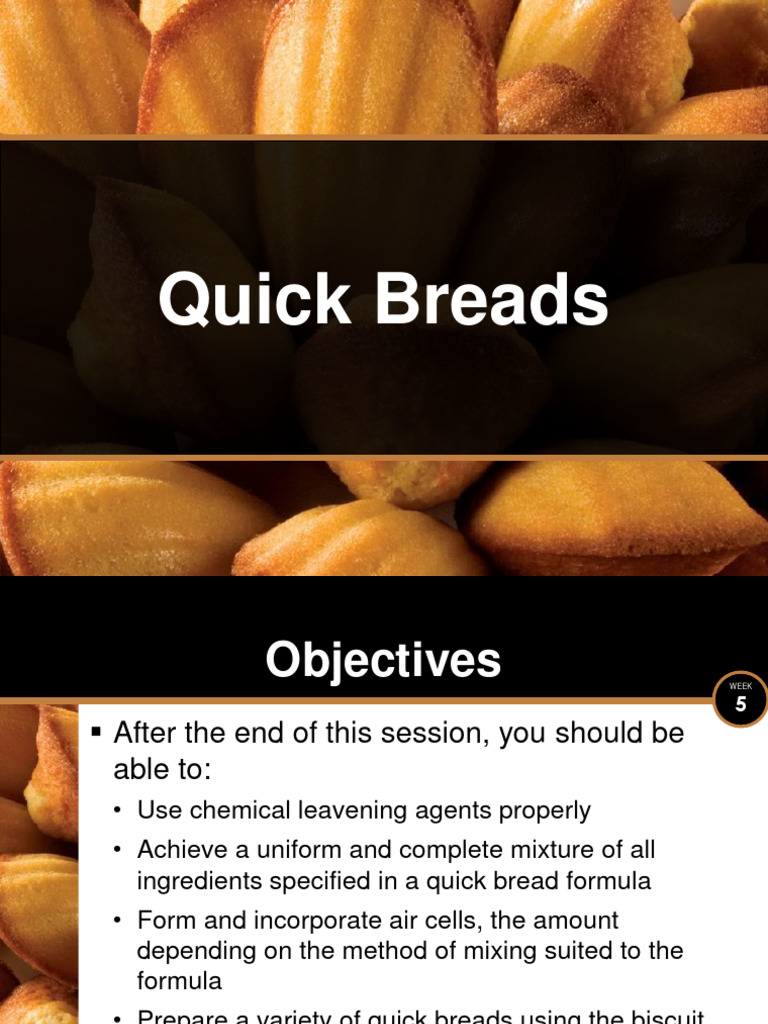 Week 5 - Quickbreads | PDF | Baking Powder | Breads