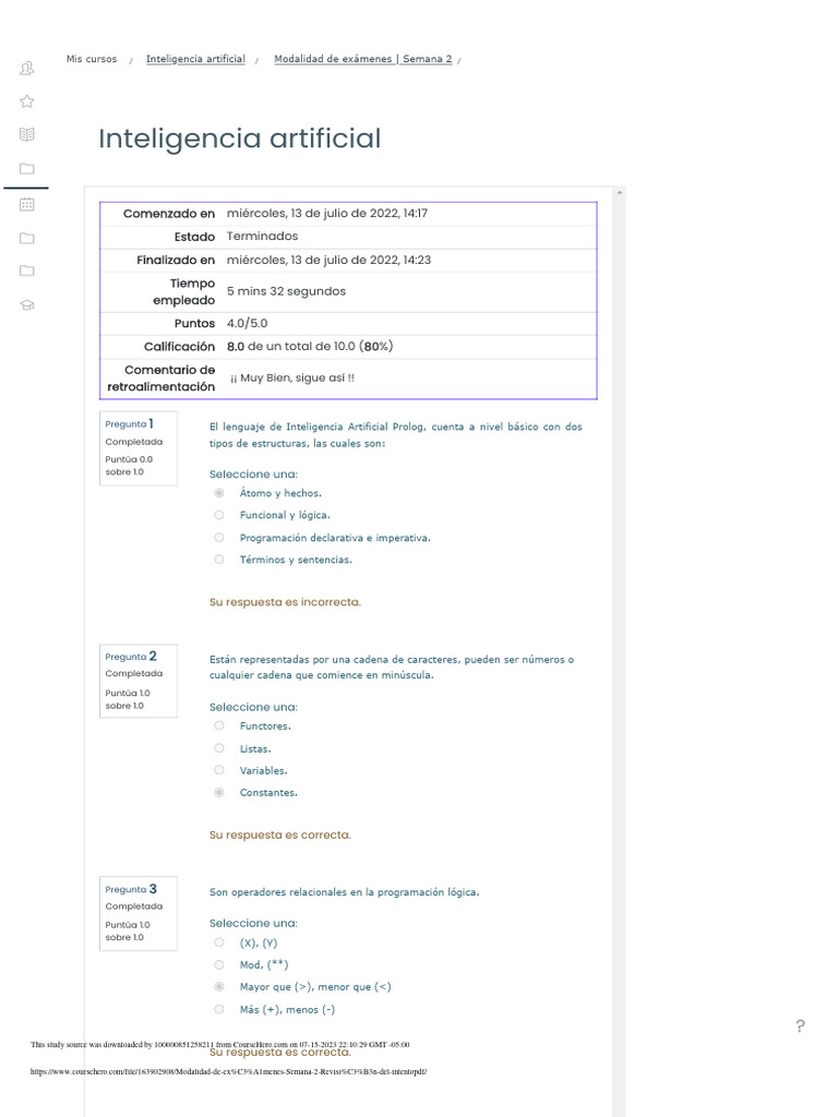 Modalidad de Ex Menes Semana 2 Revisi N Del Intento PDF | PDF