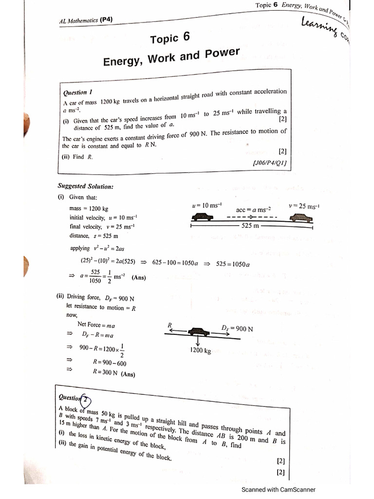 Work Energy Power | PDF