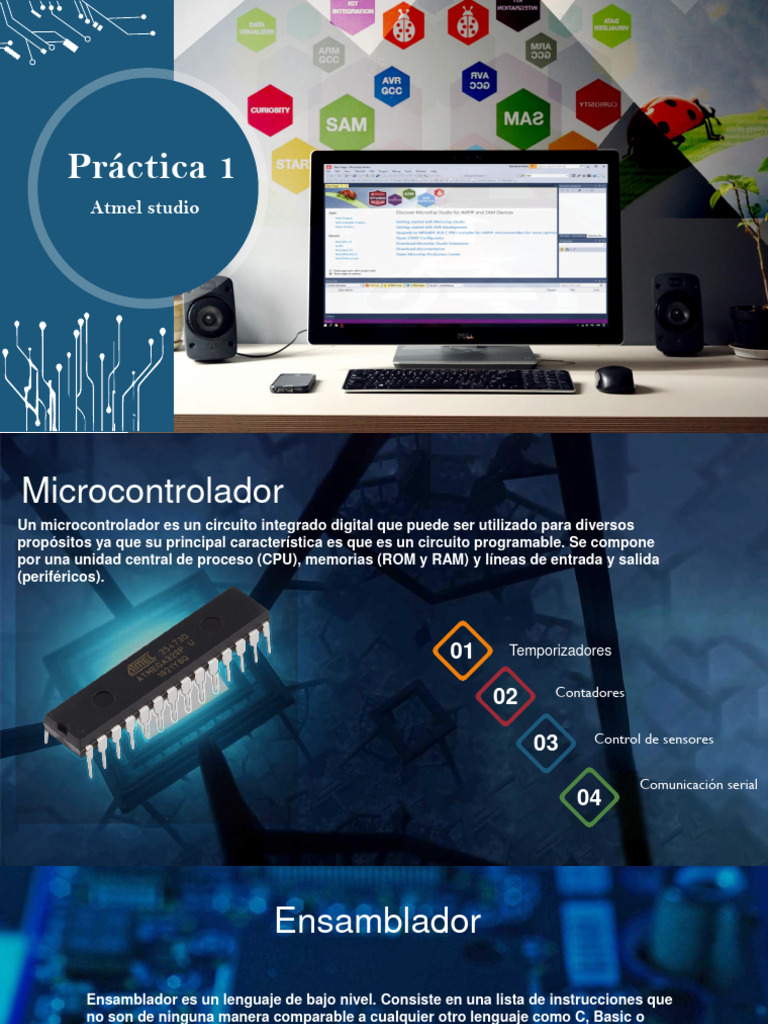 Practica1.Microchip Studio | PDF