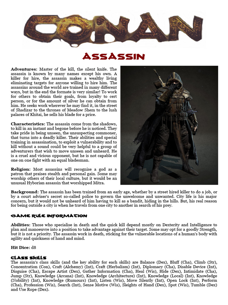 Assassin Character Class | PDF | Assassination