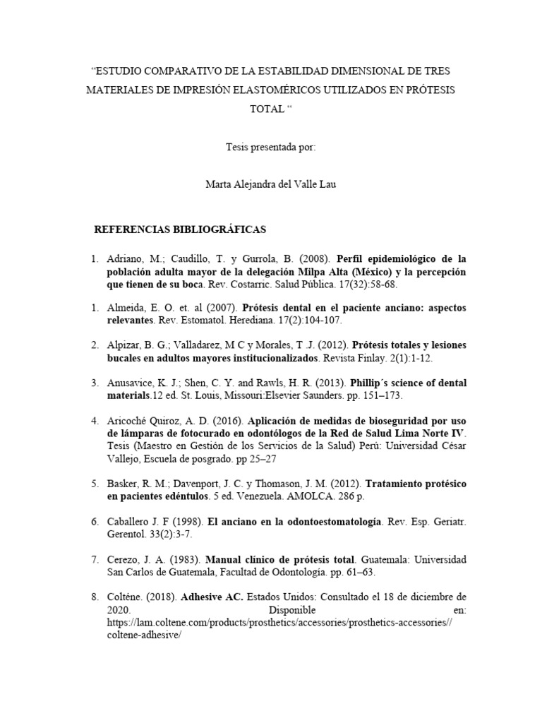 Referencias Bibliográficas - Tesis Marta Del Valle Lau | PDF ...