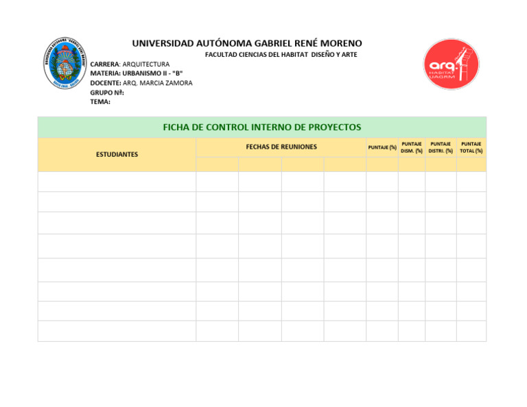 Ficha Control Grupal Hut 302 | PDF