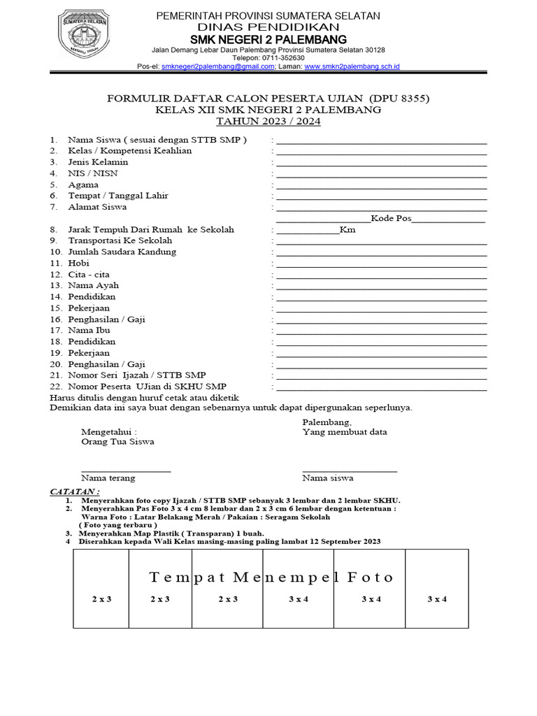 Formulir 8355 2023 - 2024 | PDF