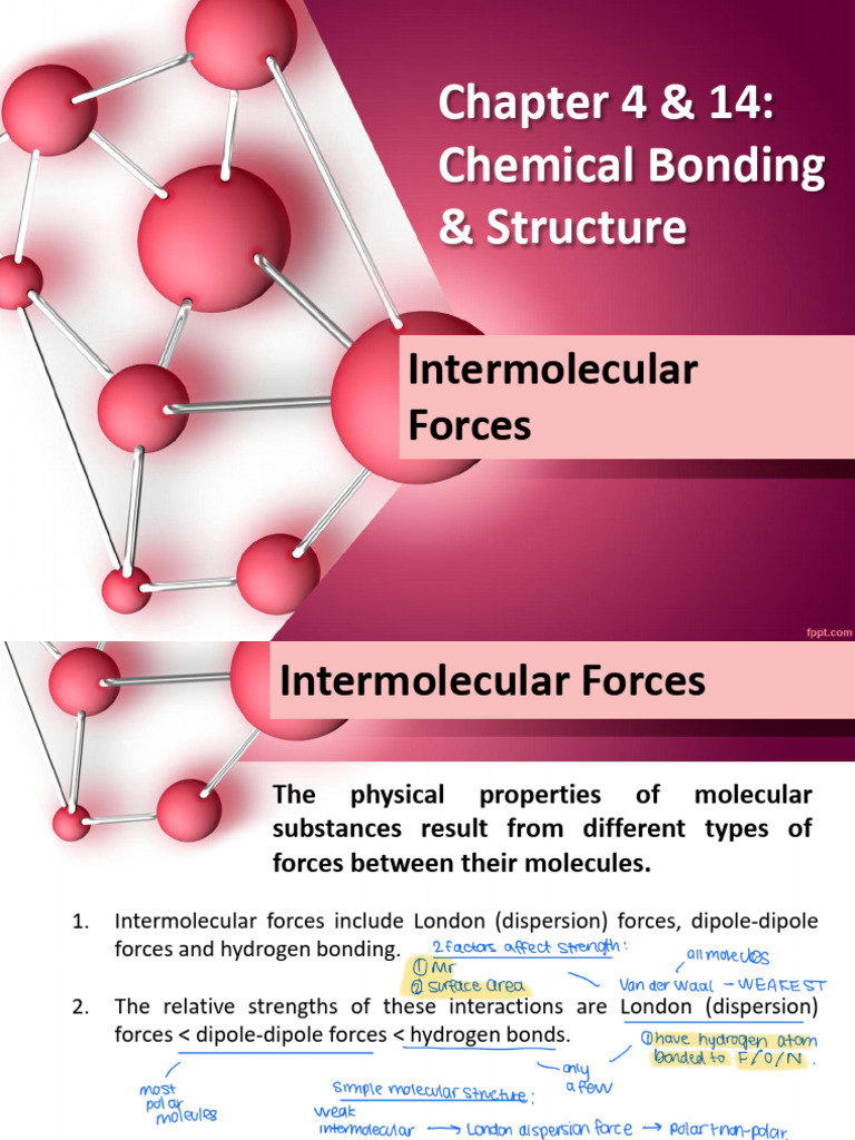 4 14 Chemical Bonding 4 Intermolecular Forces JL | PDF | Intermolecular ...