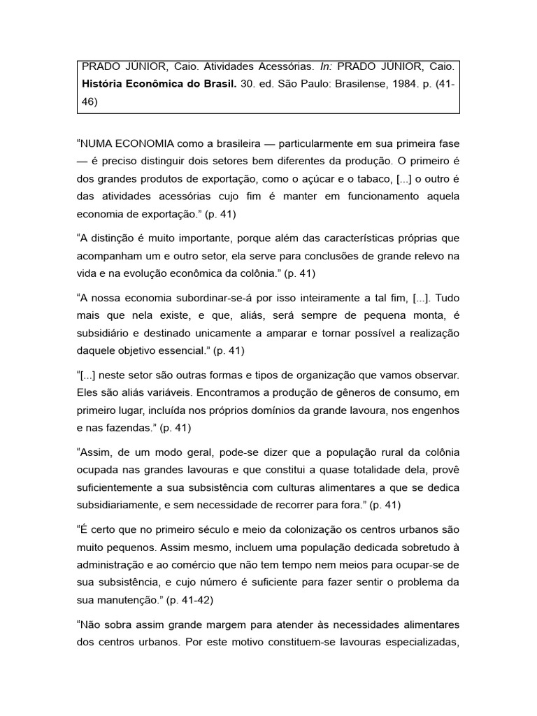 Capítulo 5 - Hist. Econo. Do Brasil | PDF