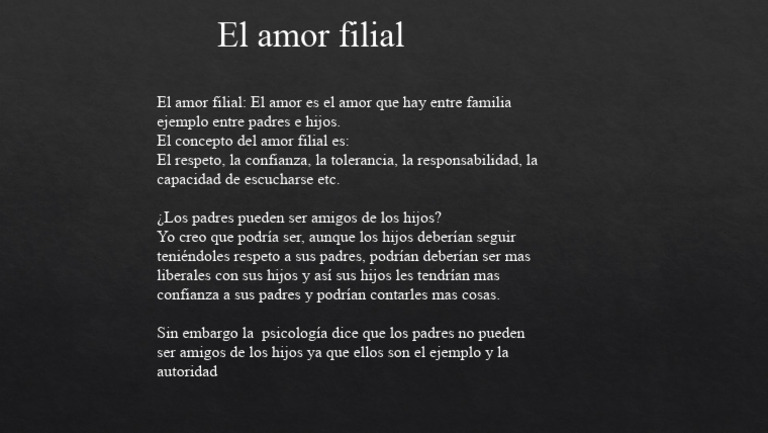 El Amor Filial | PDF