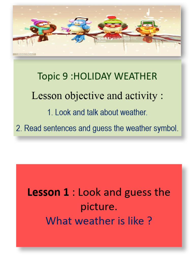 Year 2 Holiday Weather Activities | PDF