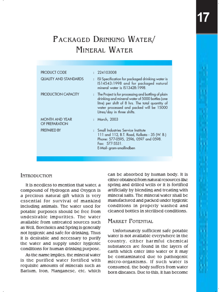 Mineral Water | PDF