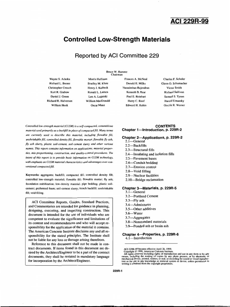 Controlled Low-Strength Materials | PDF Controlled Low-Strength Materials | PDF