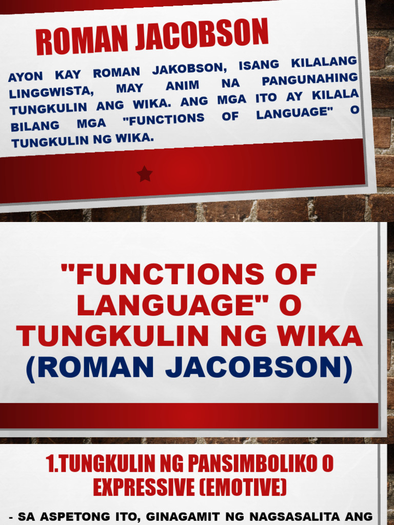 6. Tungkulin Ng Wika- Roman Jacobson | PDF