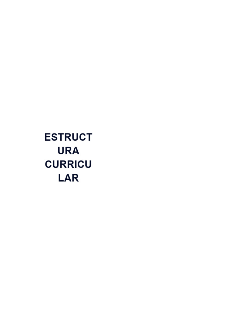 Estructura Curricular | PDF