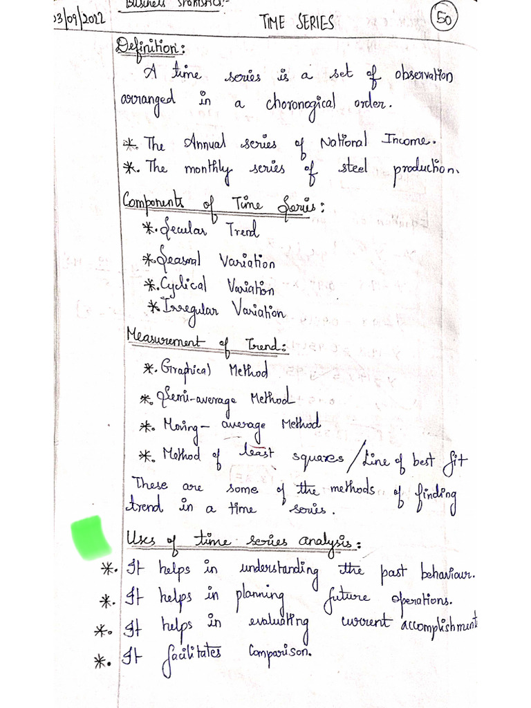 BS UNIT 4 Time Series | PDF