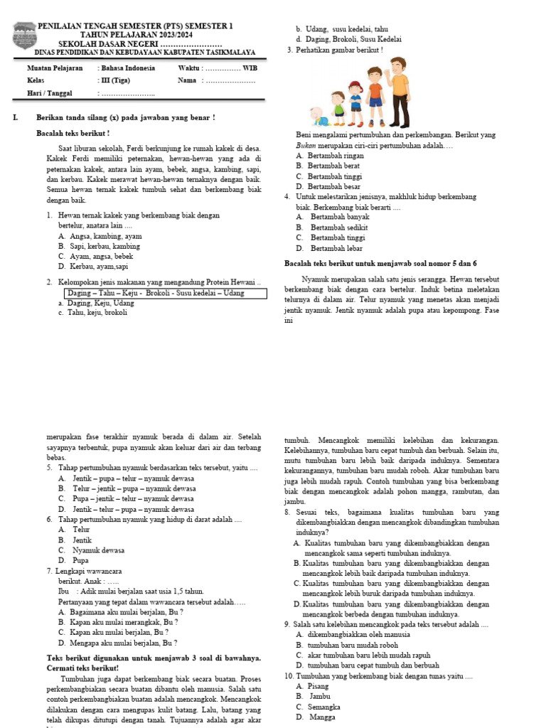 PTS B.Indonesia KLS 3 | PDF