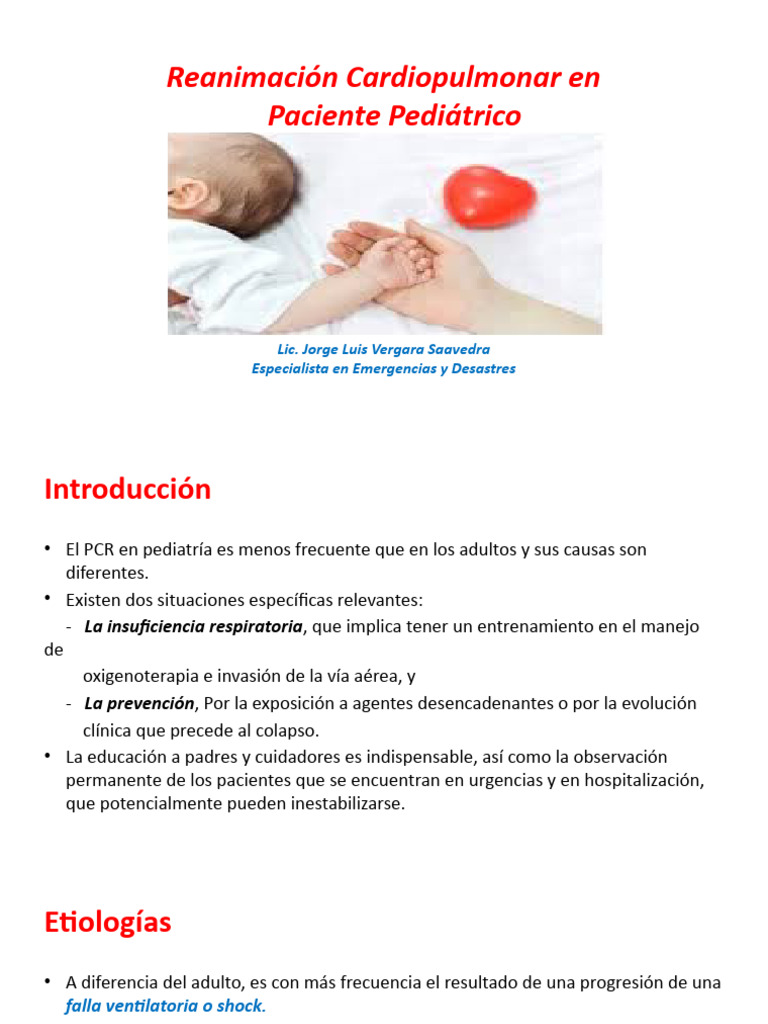 RCP Pediatrica | PDF | Reanimación cardiopulmonar | Medicina CLINICA