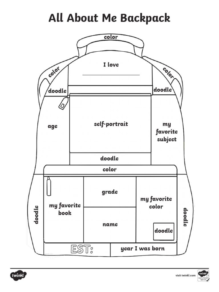 All About Me Backpack Edition | PDF