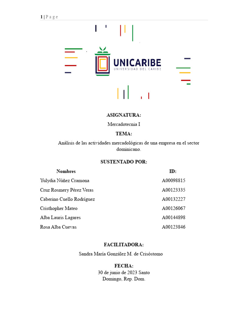 Trabajo Final Mercadotecnia I1 | PDF
