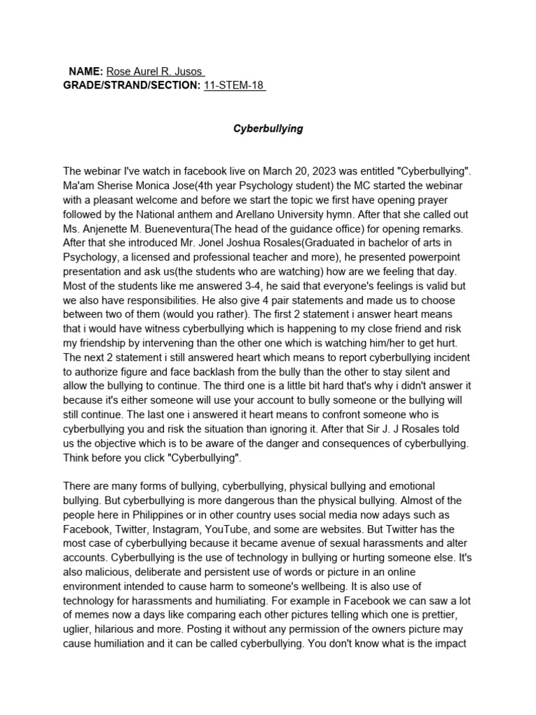 Cyberbullying | PDF | Cyberbullying | Bullying