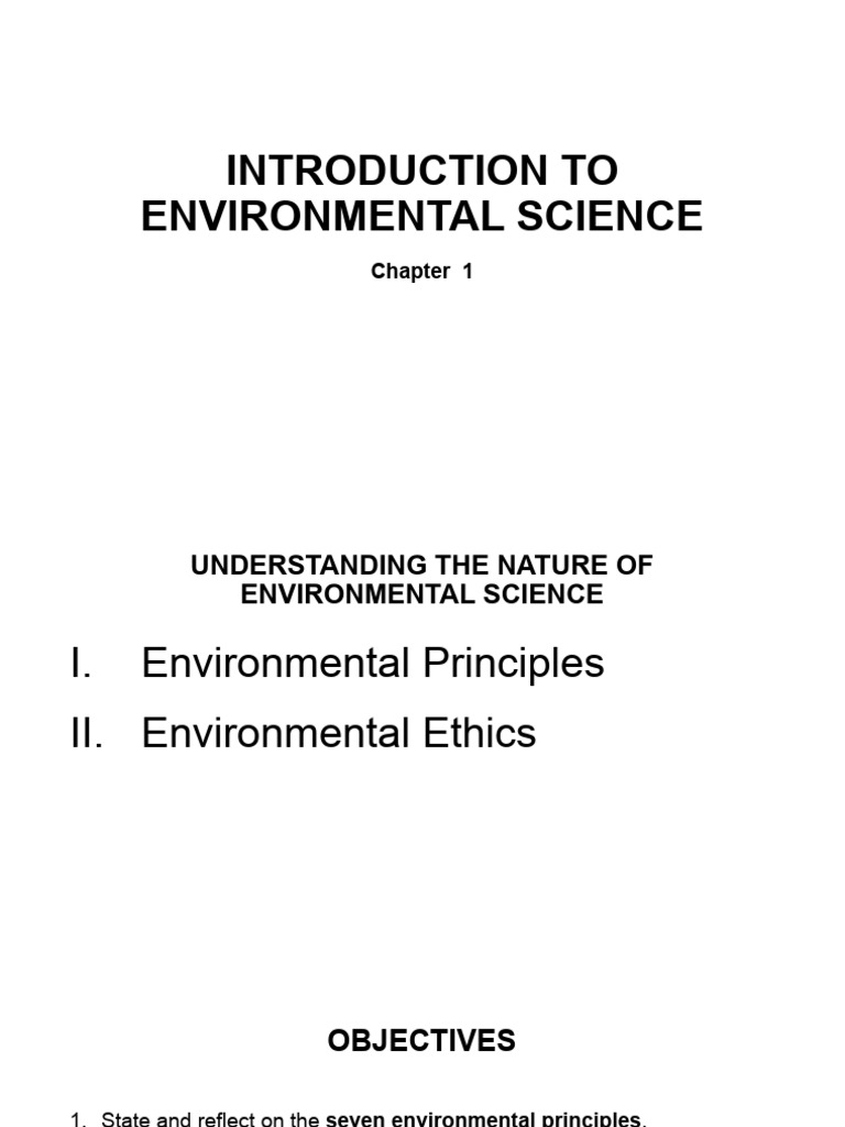 Envisci Chapter 1 Introduction To Environmental Science | PDF