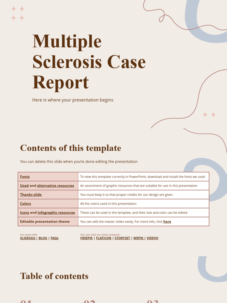 Multiple Sclerosis Case Report by Slidesgo | PDF | Medical Diagnosis ...
