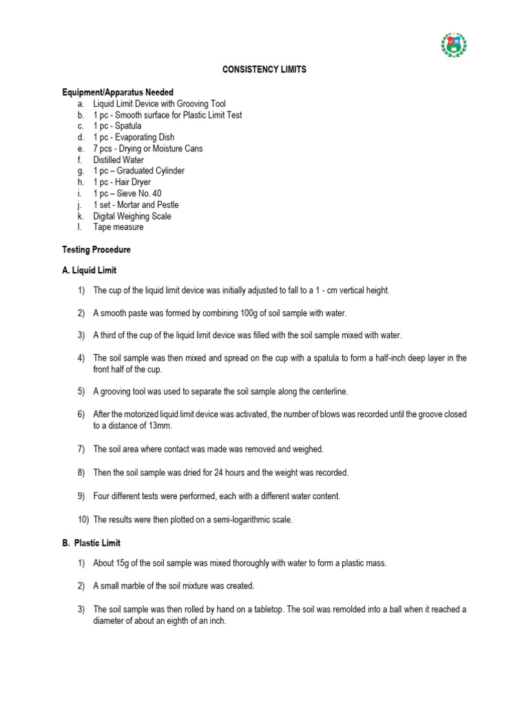 Consistency Limits Lab Report | PDF